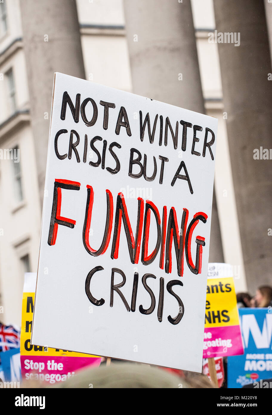 Thousands gathered with placards for the NHS In Crisis demonstration ...