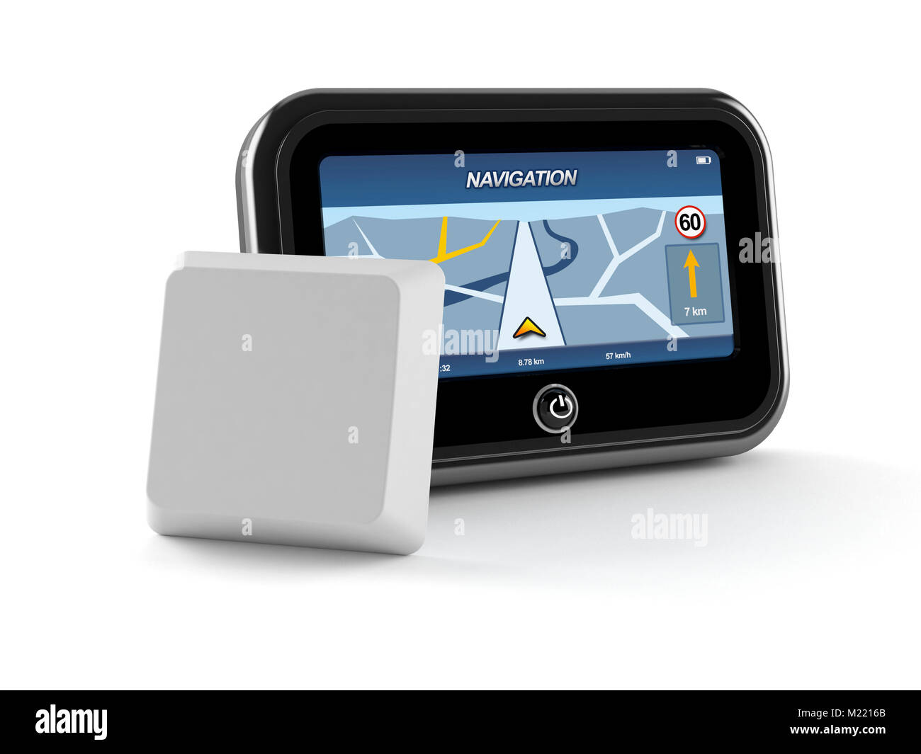 GPS with keyboard button isolated on white background Stock Photo - Alamy