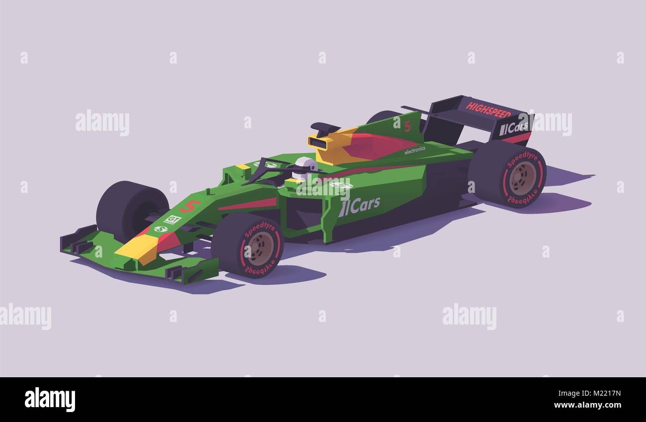 Vector low poly formula racing car Stock Vector Image & Art - Alamy
