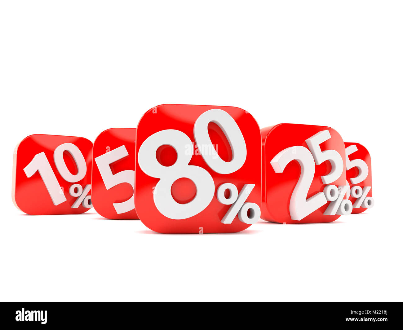 Numbers with percent symbols isolated on white background Stock Photo ...