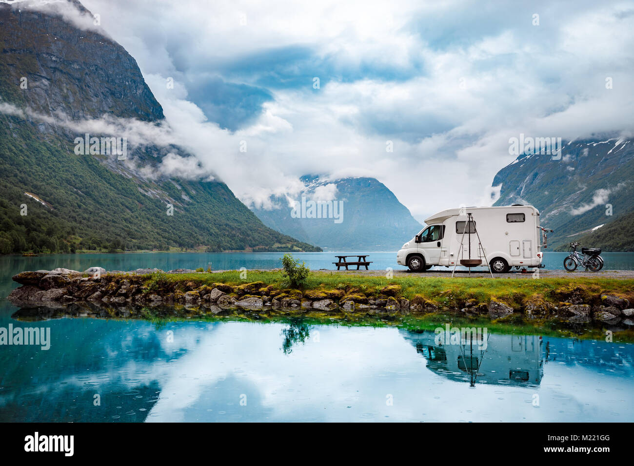 Family vacation travel RV, holiday trip in motorhome, Caravan car ...