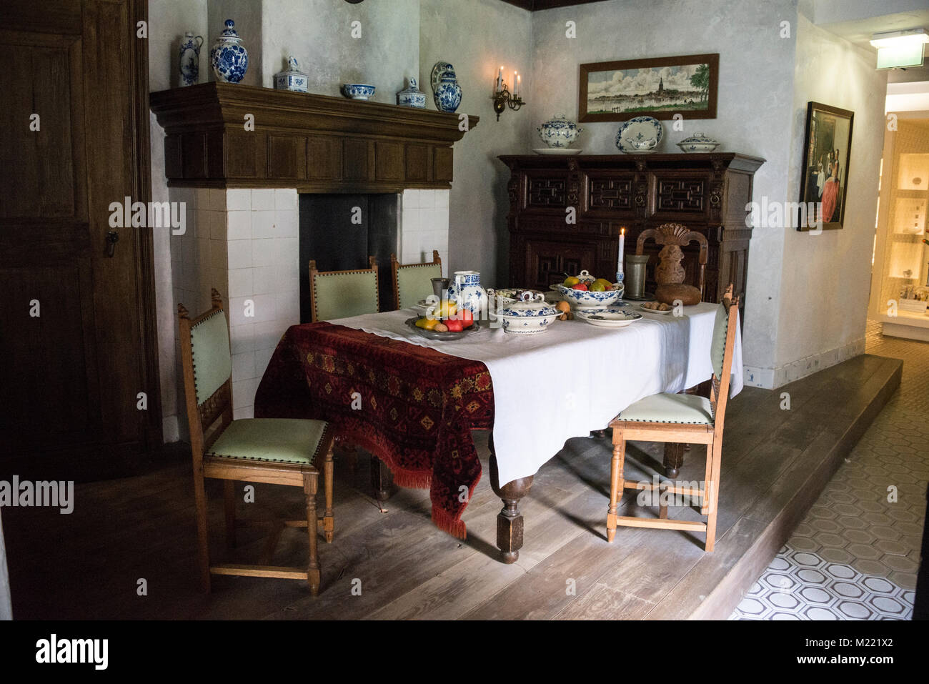 Delft born artist: Johannes Vermeer’s dining room in the Royal Delft ...