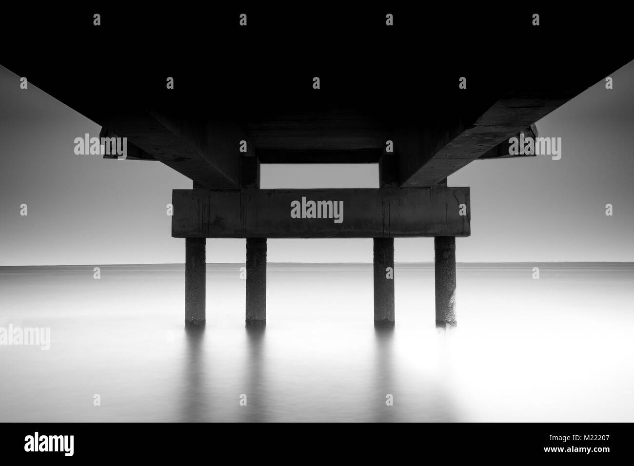 Reflective water on background Black and White Stock Photos & Images ...