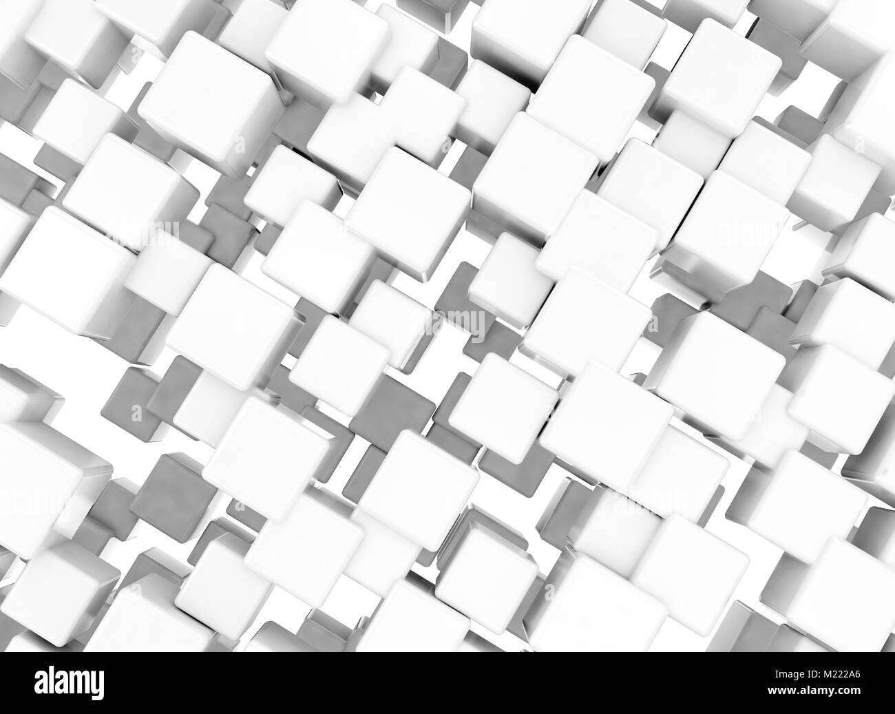 Abstract digital background white cubes Stock Photo - Alamy