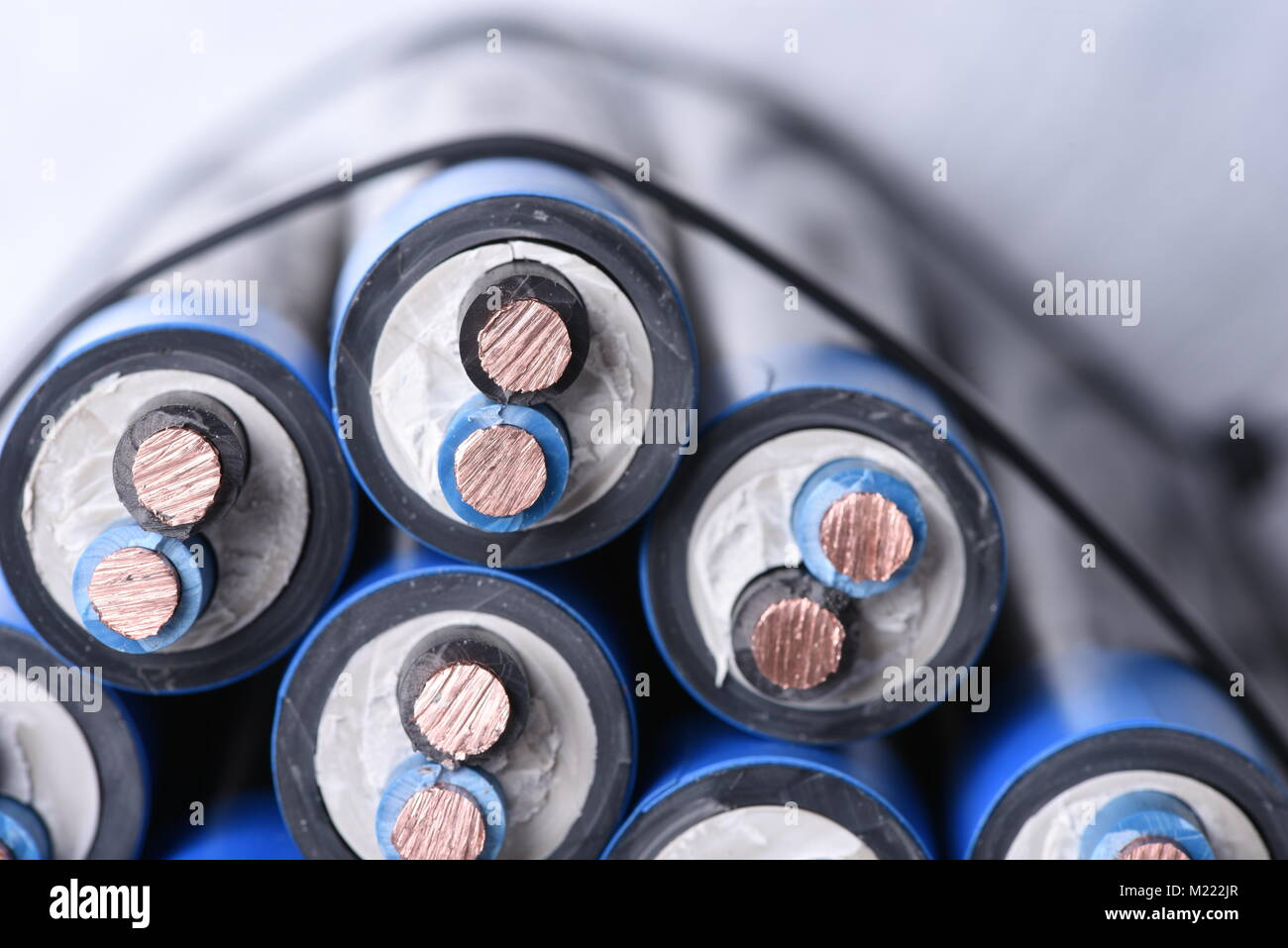 Electrical power cable close-up Stock Photo - Alamy