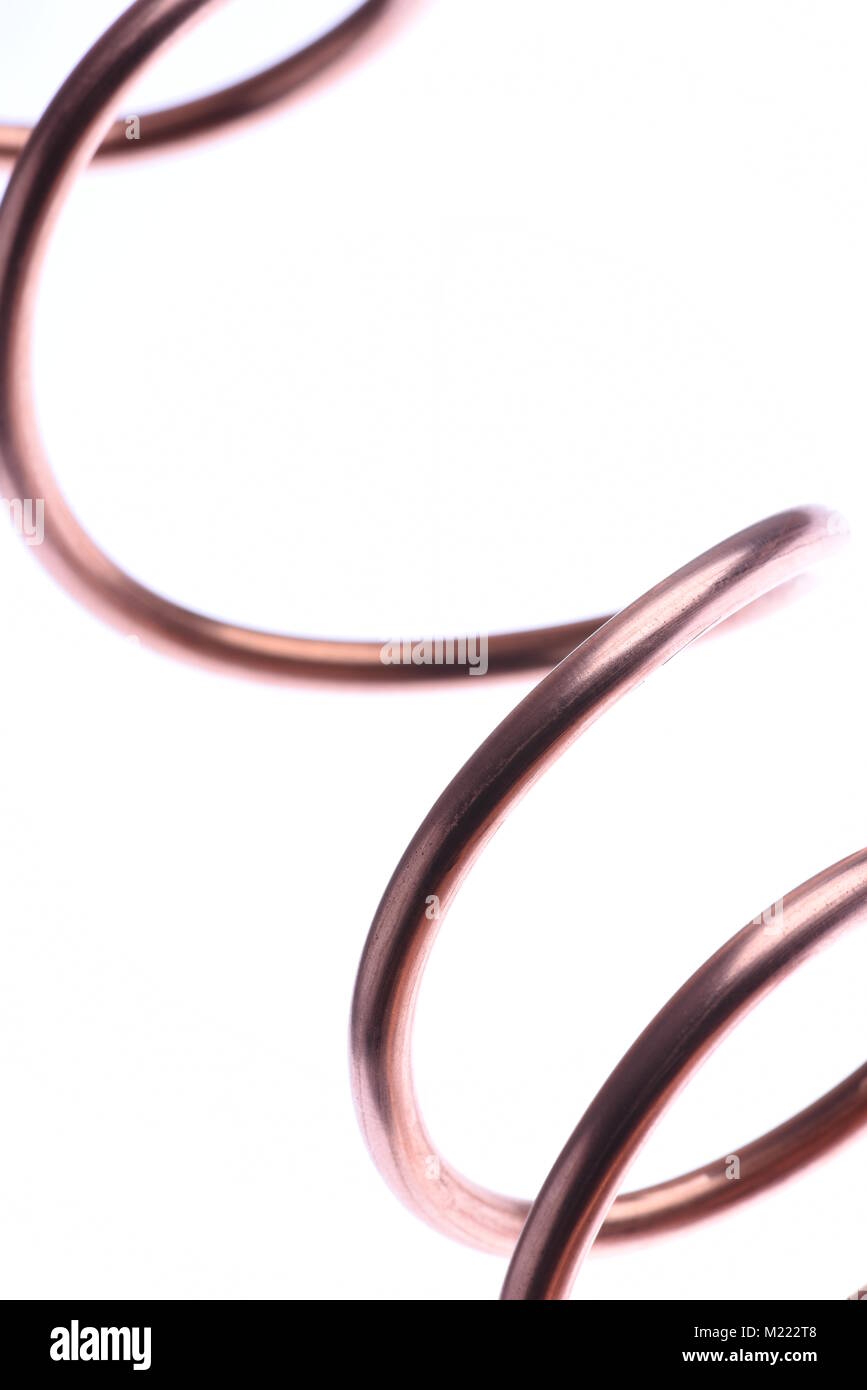 Copper wire isolated on white background Stock Photo - Alamy