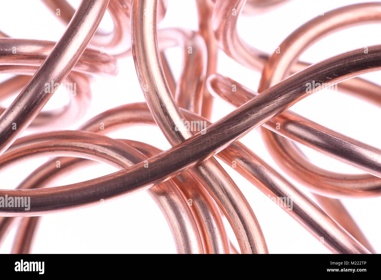Abstract lines, copper wire isolated on white background Stock Photo ...