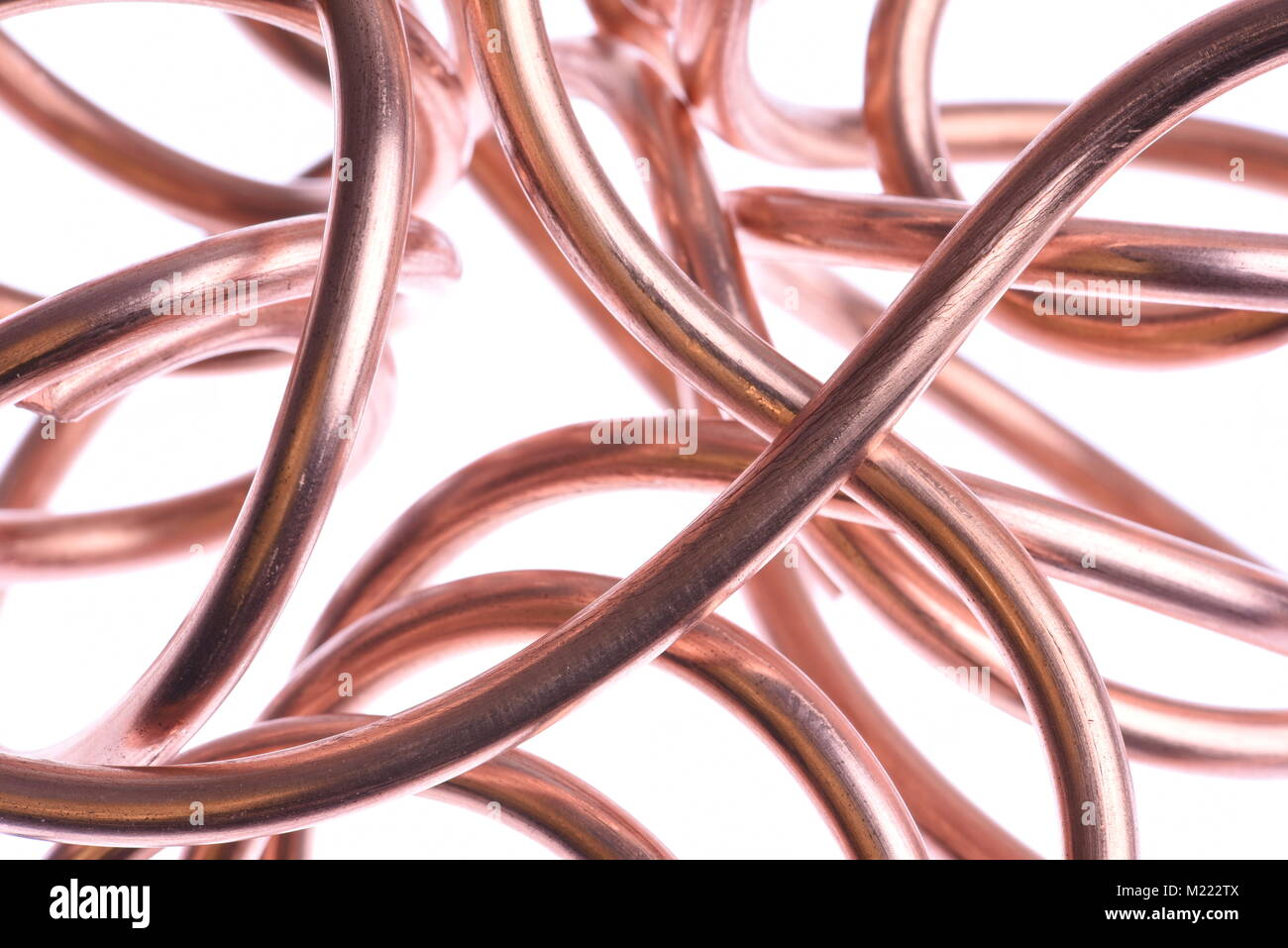 Abstract lines, copper wire isolated on white background Stock Photo ...