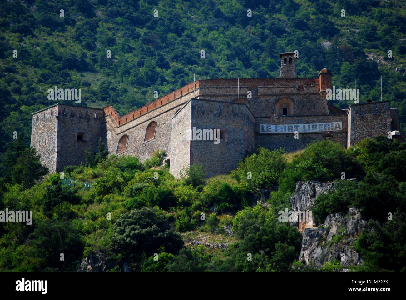 Fort Liberia overlooking the pretty walled town of Villfranche de ...