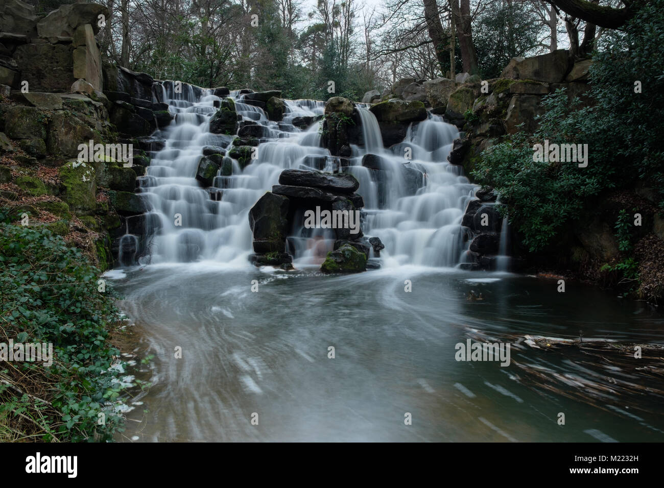 Virginia Water Falls known as The Cascade source of the River Bourne ...