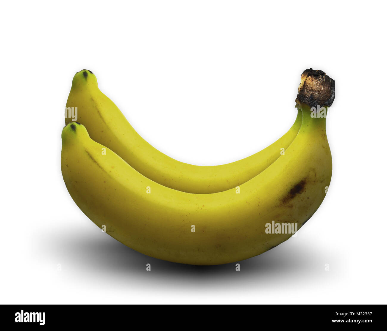 Two bananas isolate Stock Photo - Alamy