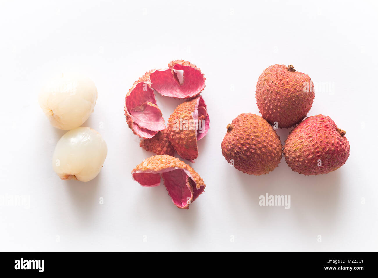 lychee on the bright background Stock Photo - Alamy