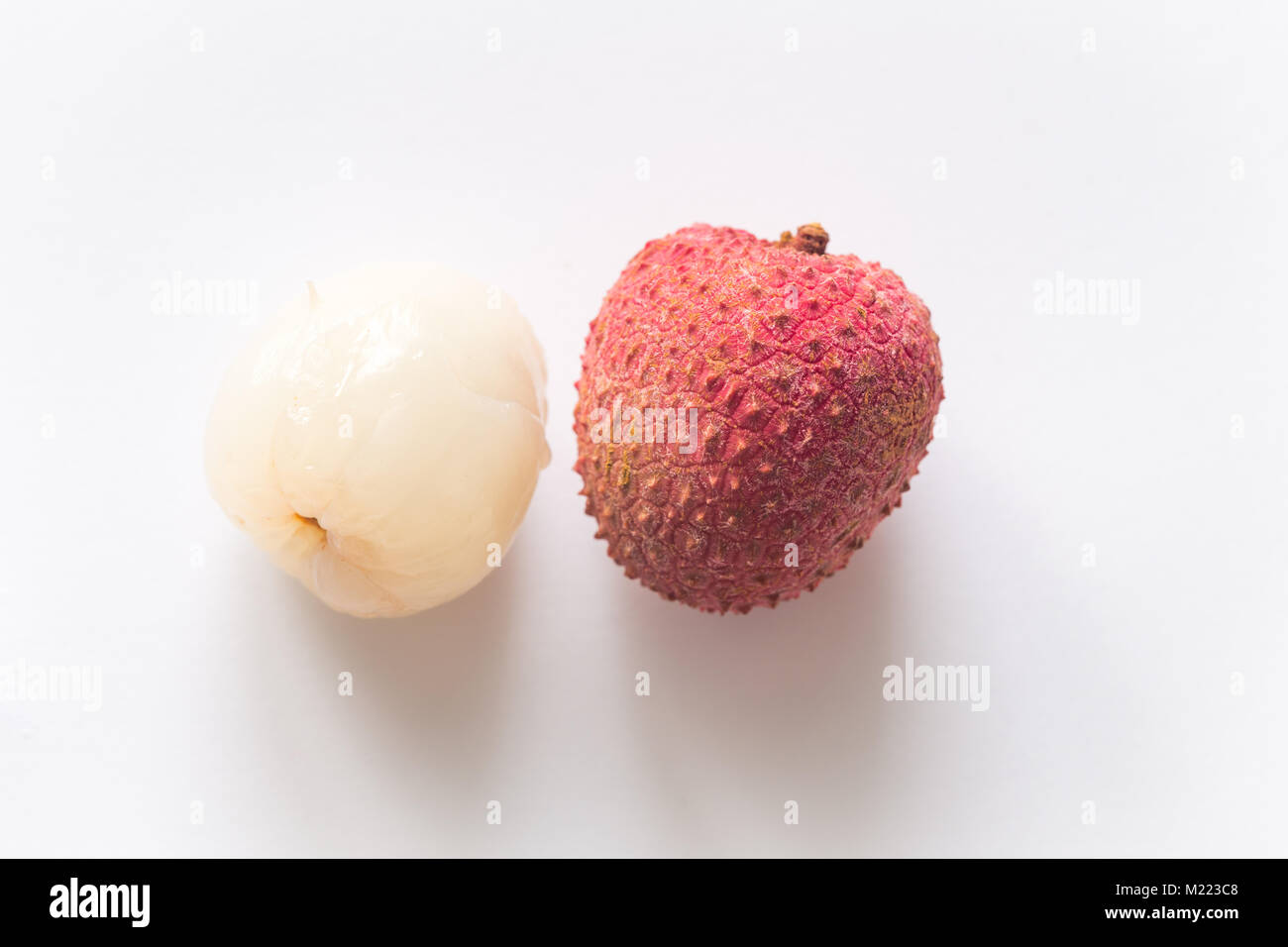 lychee on the bright background Stock Photo - Alamy