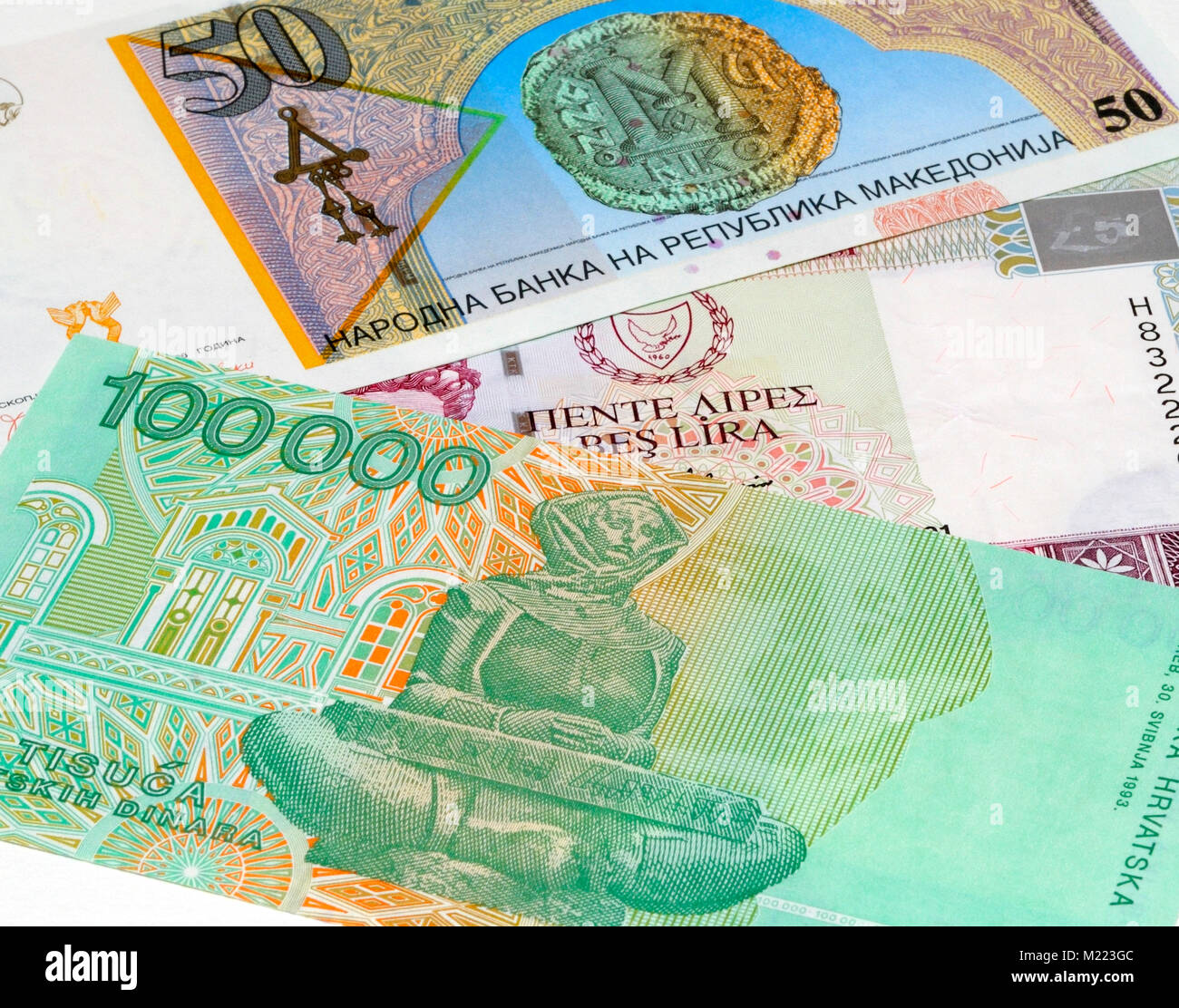 European Currency Bank Notes Stock Photo - Alamy