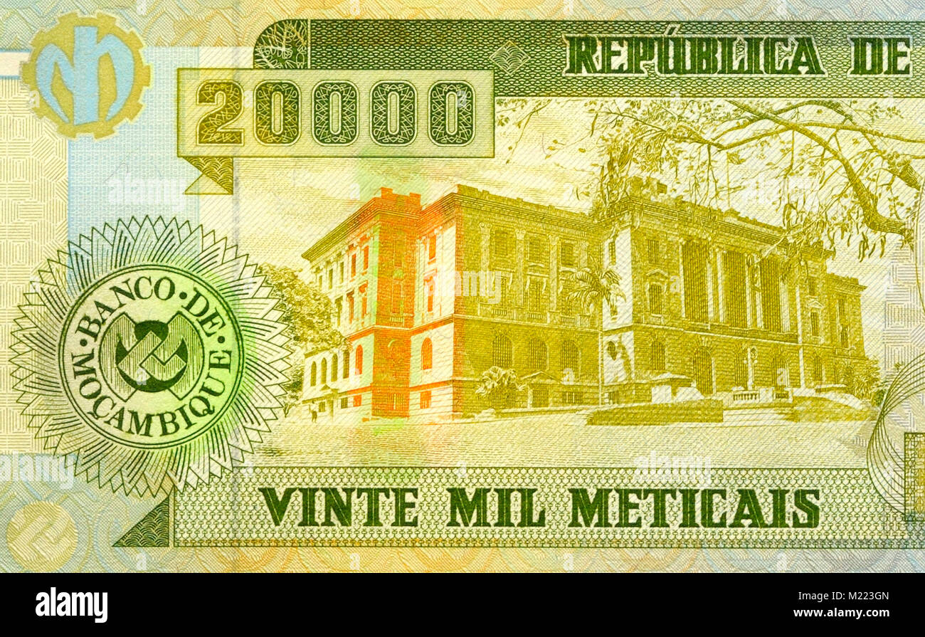 Mozambique 20,000 Twenty Thousand Meticals Bank Notes Stock Photo - Alamy