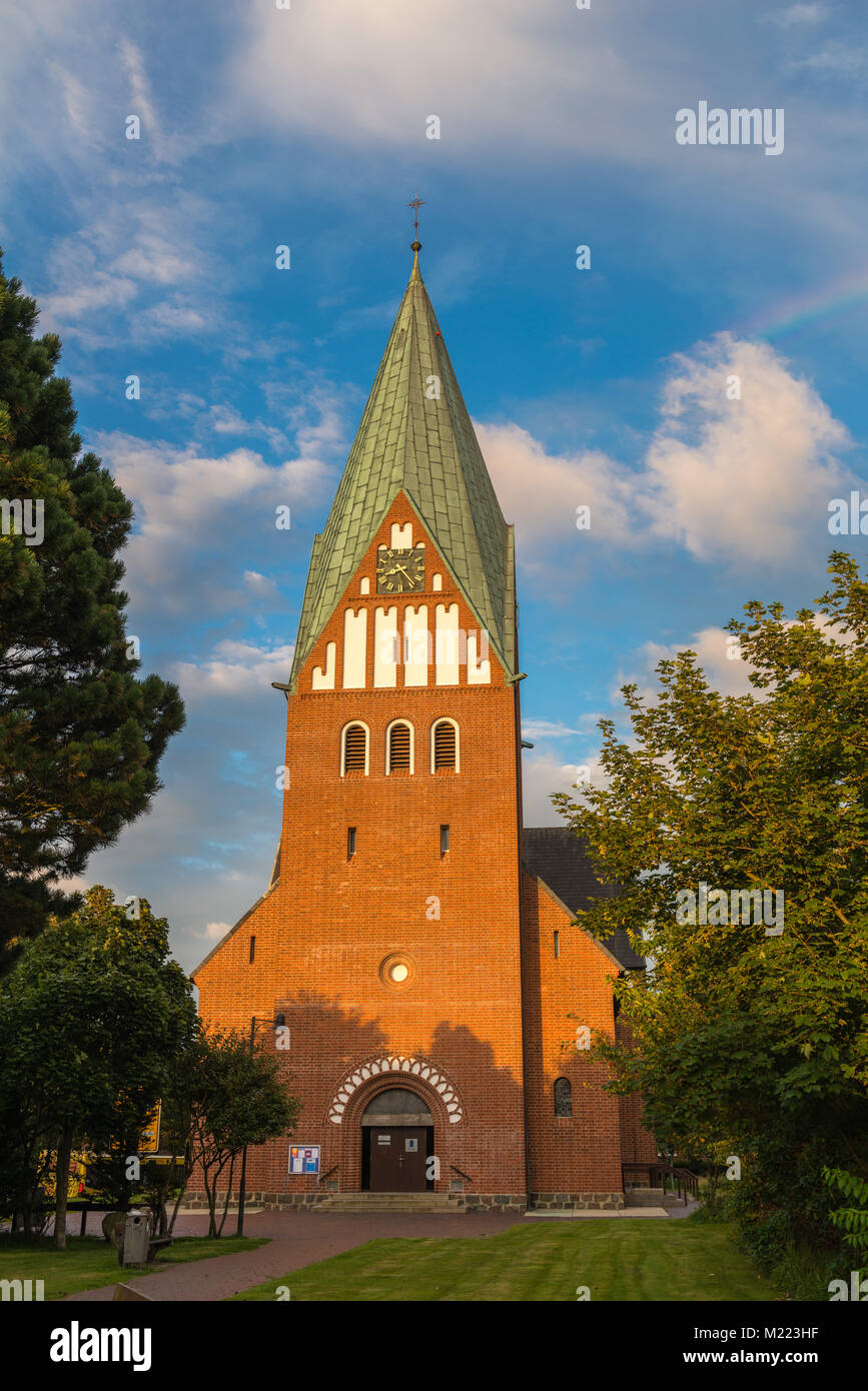St. Nicolia Kirche or St Nicholas Church, Westerland, island of Sylt ...