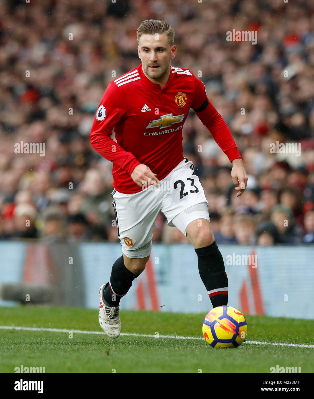 Manchester United's Luke Shaw during the Premier League match at Old ...