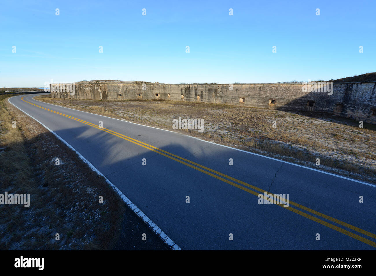 An American Confederate fort at Santa Rosa Island at Pensacola, Florida ...