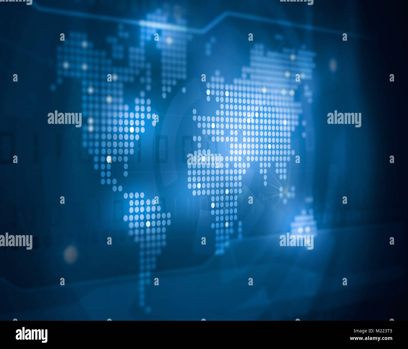Dotted map hi-res stock photography and images - Alamy
