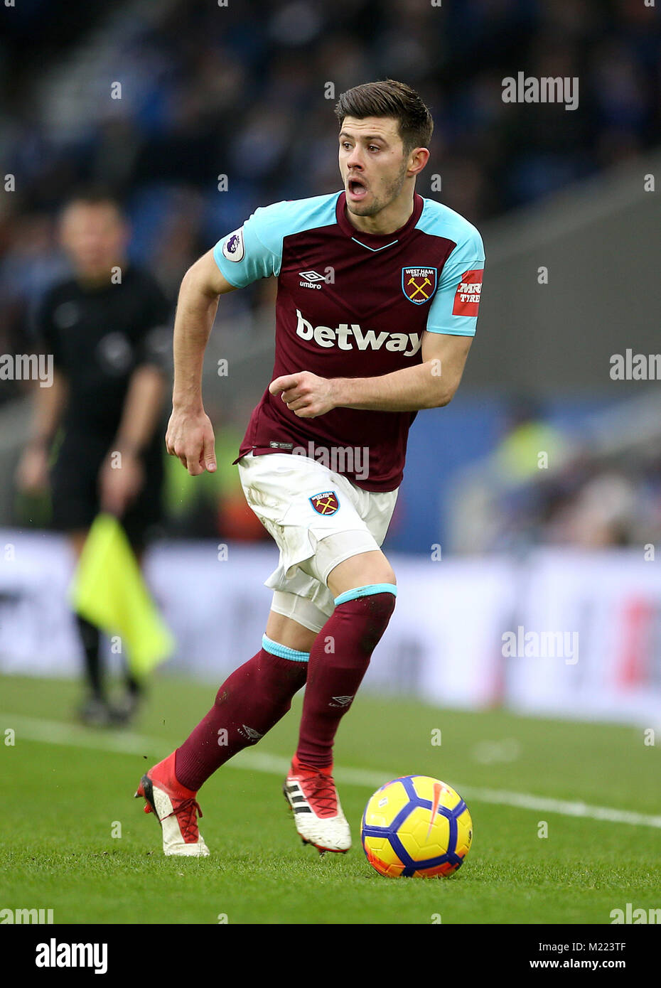 West Ham United's Aaron Cresswell in action during the Premier League ...