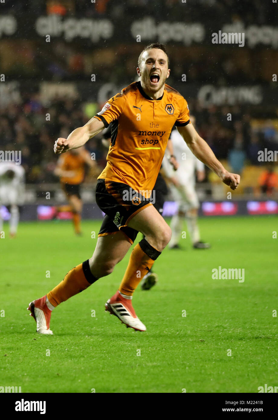 Diogo Jose Teixeira Da Silva celebrates his goal with team mate Barry ...