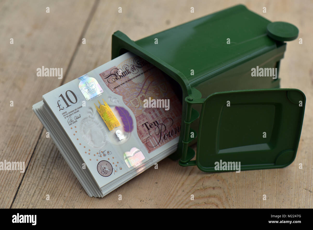 Wheelie bin fallen over hi-res stock photography and images - Alamy