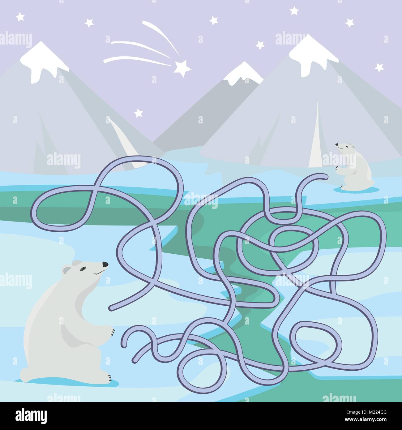 Polar bears at play Stock Vector Images - Alamy
