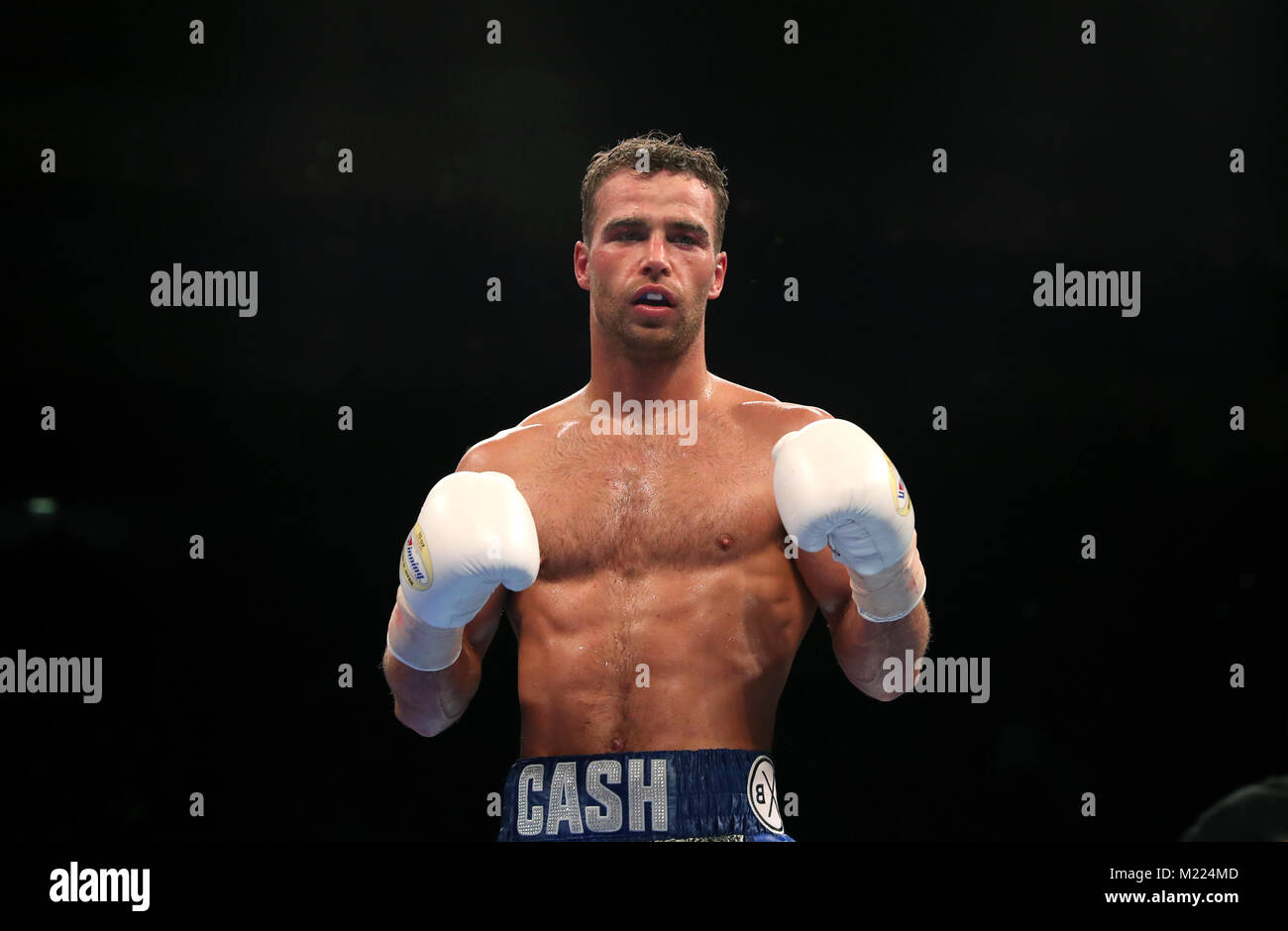 Felix Cash celebrates victory in the Middleweight contest at The O2 ...