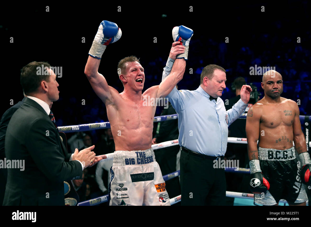 Ted Cheeseman celebrates defeating Carson Jones in the WBA ...