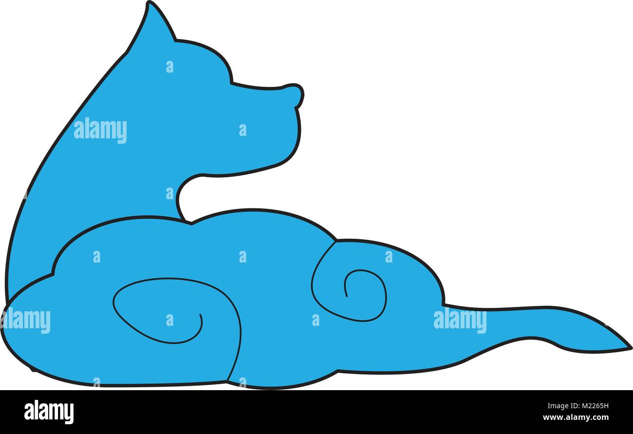 Cloud with a dog shape Stock Vector Image & Art - Alamy