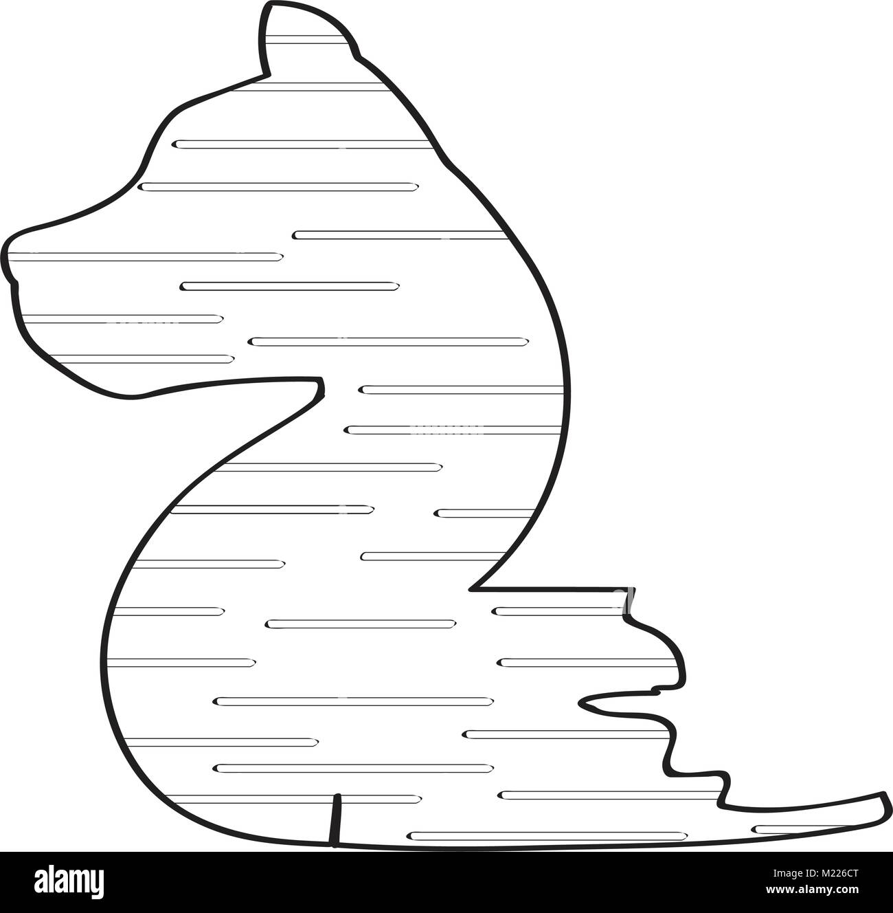 Number two with dog shape Stock Vector Image & Art - Alamy