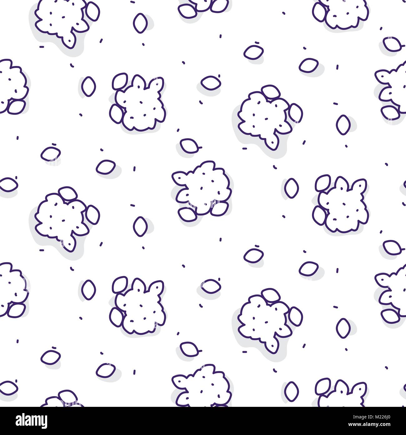 Rice meal cartoon seamless pattern Stock Vector Image & Art - Alamy