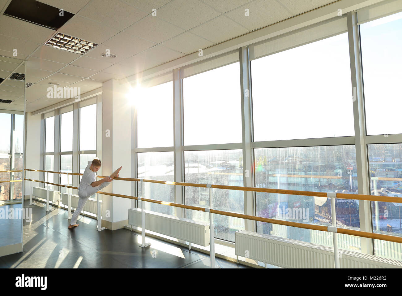 Professional sportsman diligently preparing for competition Stock Photo ...