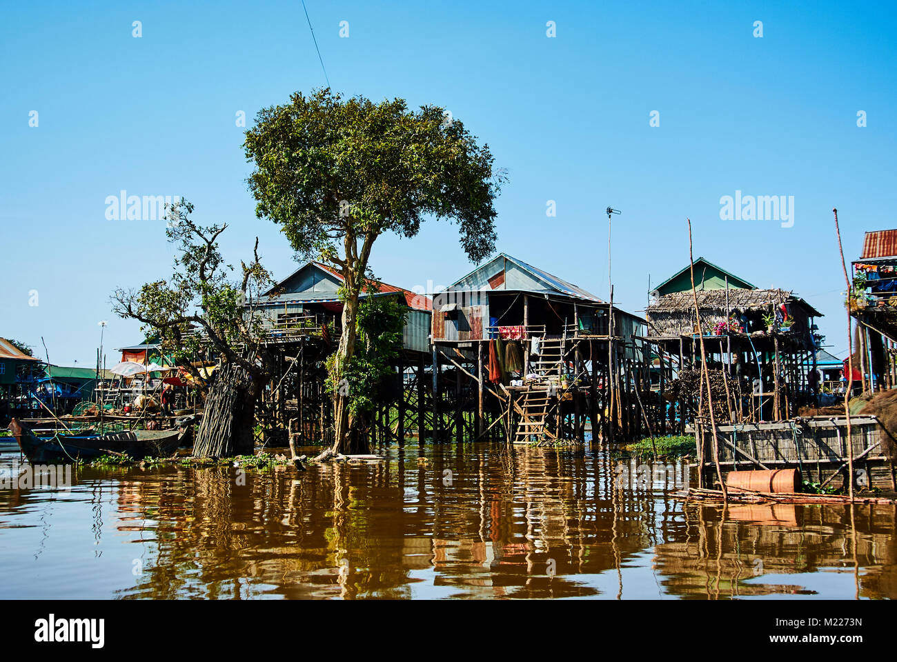 Tonle Sap Floating village Cambodia asia travel Stock Photo - Alamy