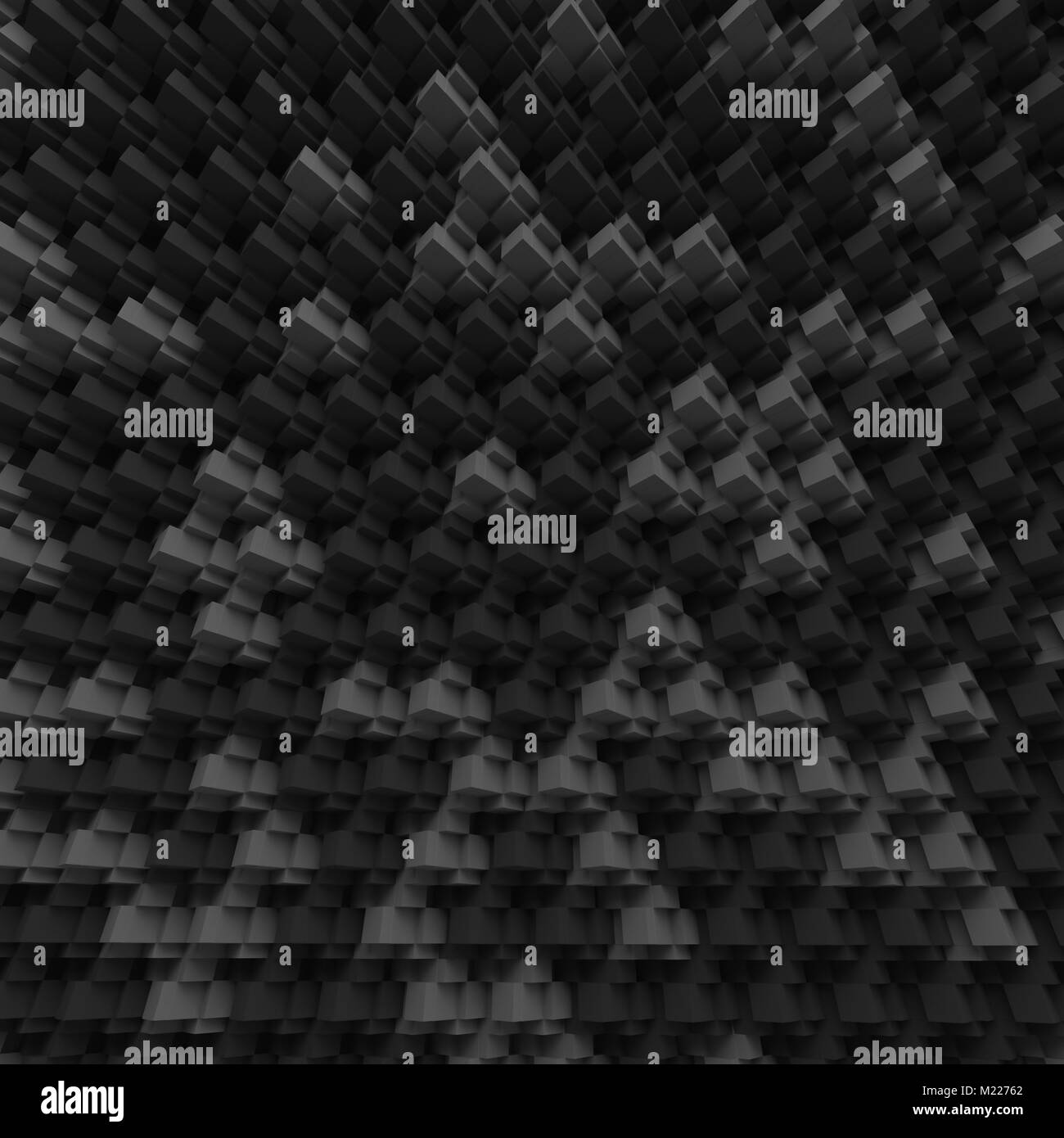 abstract pixel black 3d render Stock Photo - Alamy