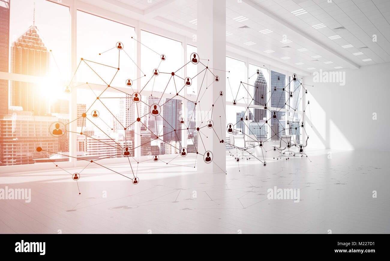 Networking and wireless connection as concept for effective modern ...