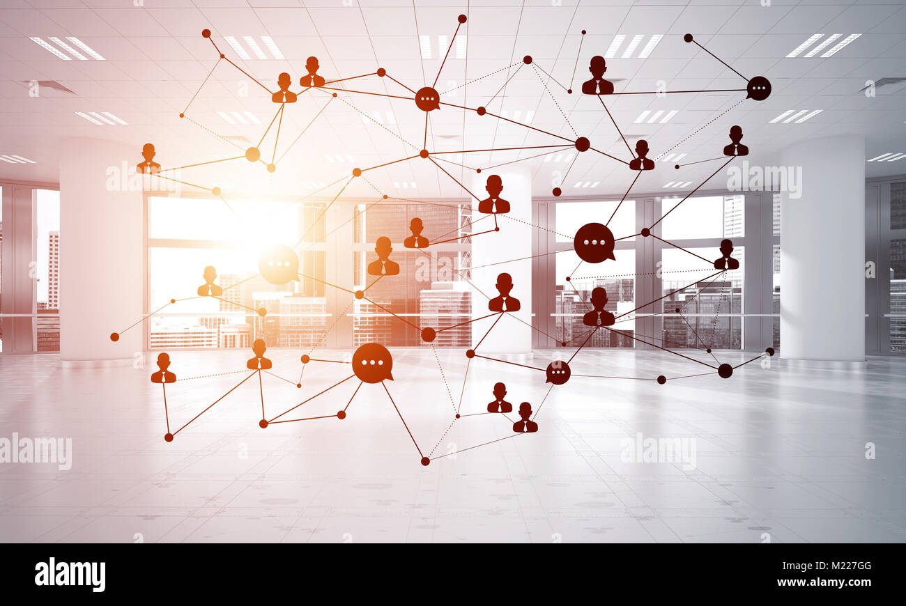 Networking and wireless connection as concept for effective modern ...