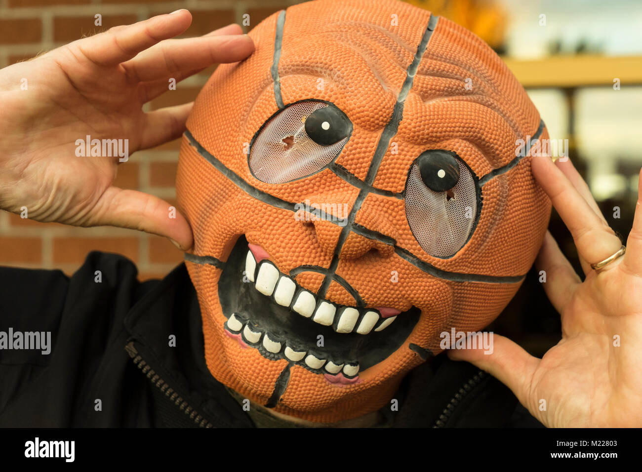 Basketball head on Halloween Stock Photo - Alamy