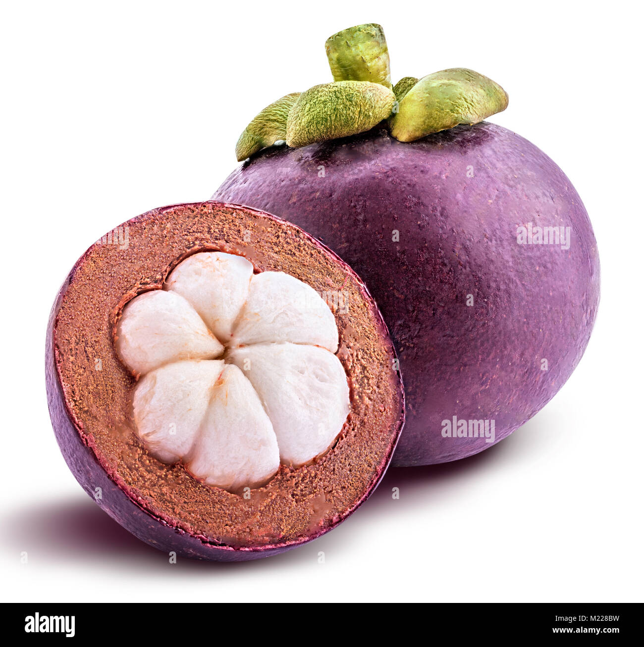 Mangosteen isolated on white background with clipping path Stock Photo ...
