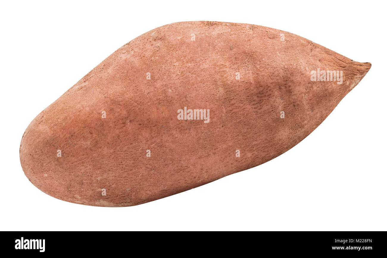Sweet pink potato isolated on white background with clipping path Stock ...