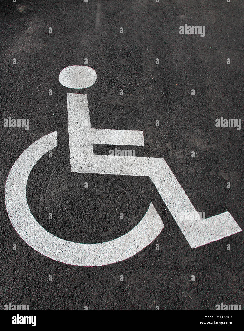 Handicap icon. Parking lot with handicap sign and symbol. Empty ...