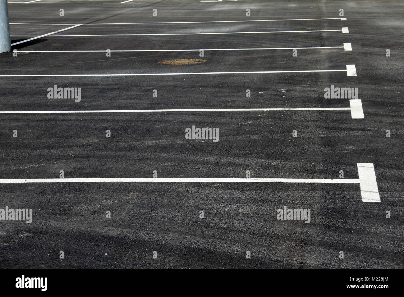 Aerial view of empty car parking spaces hi-res stock photography and ...