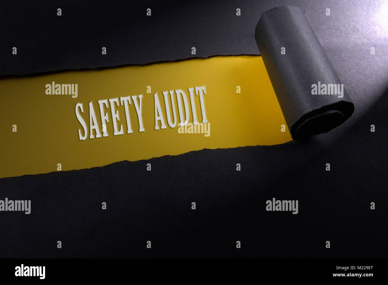 Black torn paper with general conceptual text Stock Photo - Alamy