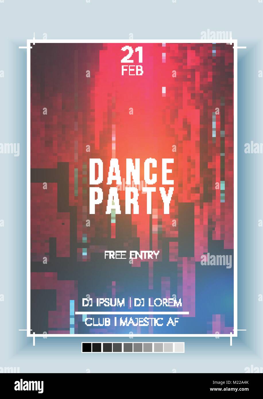 Abstract Fragmented Noisy Pixel Background Poster, Flyer Template ...