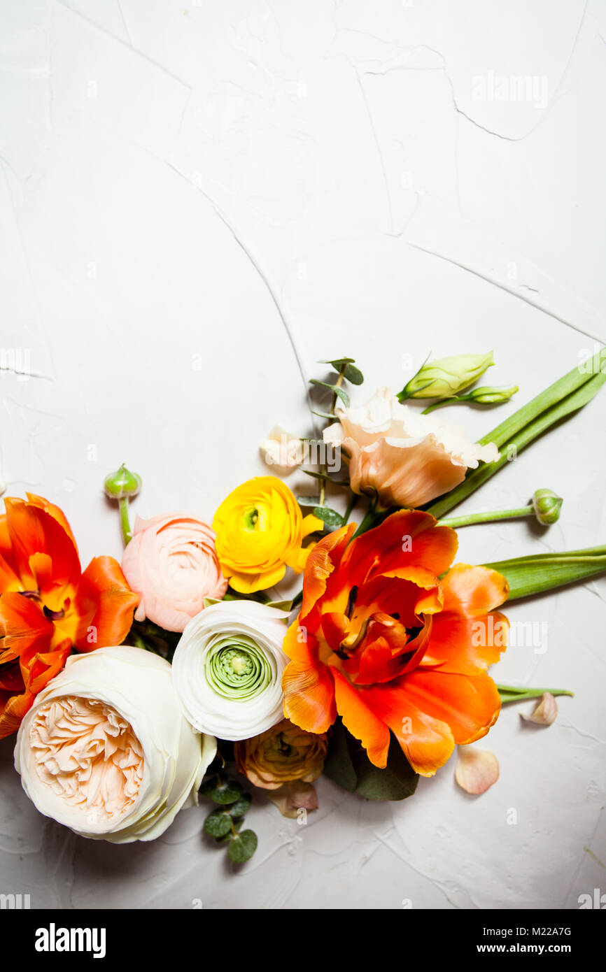 Floral design space Stock Photo - Alamy