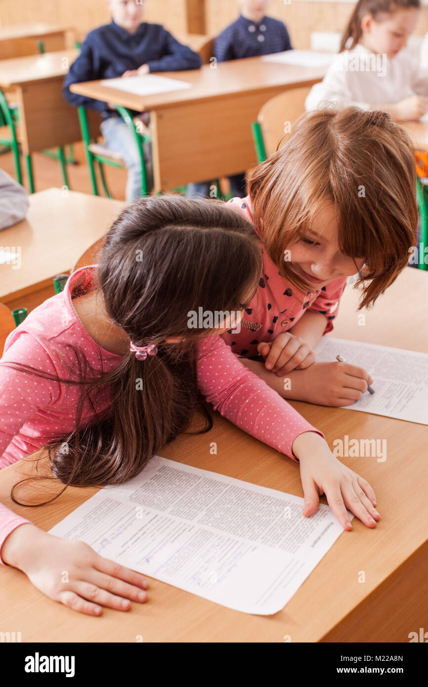 Children taking an exam Stock Photo - Alamy