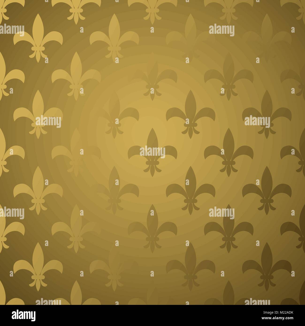 Royal flower fleur gold gradient seamless vector pattern Stock Vector ...