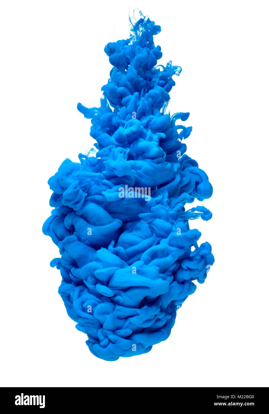 blue color paint pouring in water Stock Photo - Alamy