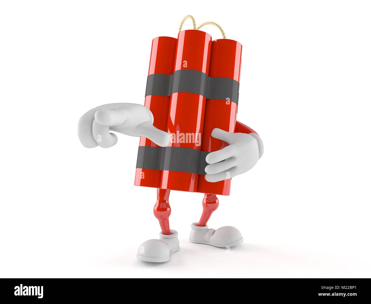 Dynamite character isolated on white background Stock Photo - Alamy