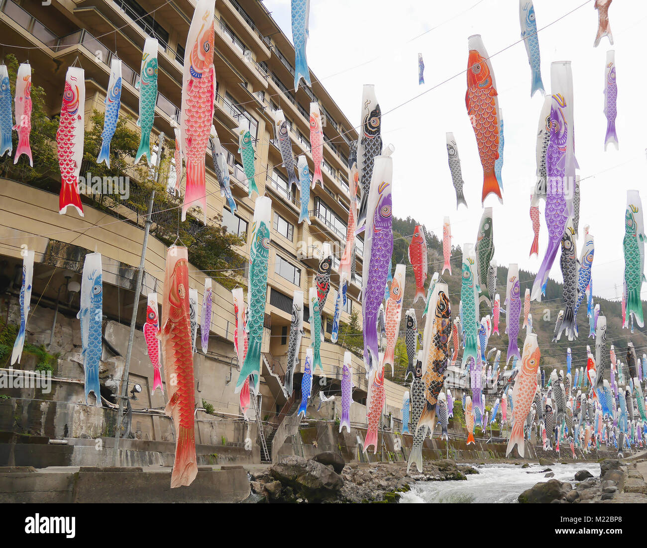 Japanese carp flag hi-res stock photography and images - Alamy